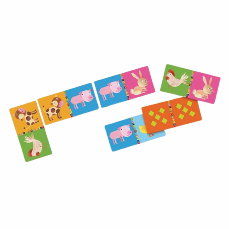Domino Granja Djeco - Aprende Jugando con Animales - hipergol.com