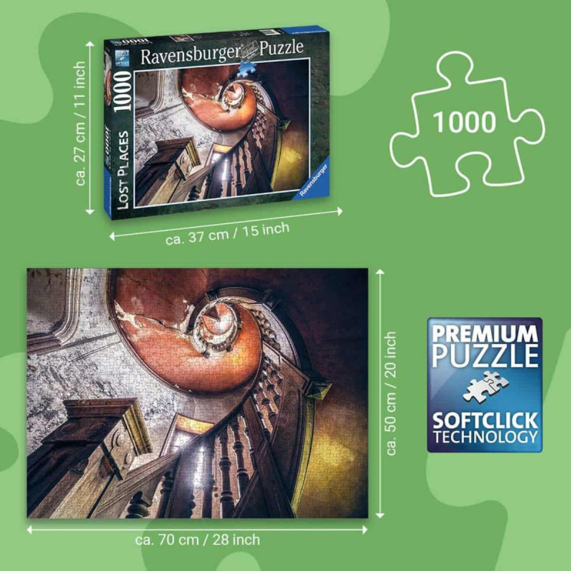 Puzzle Escalera de Caracol 1000 Piezas Ravensburger - Lugares Perdidos ...