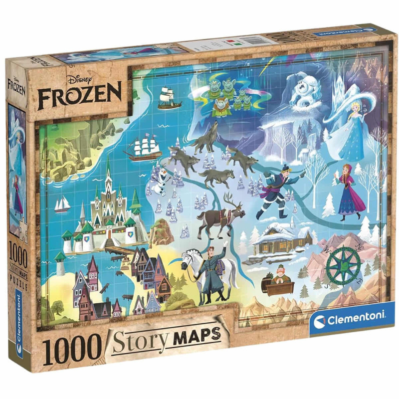 Puzzle Frozen 1000 Piezas - Mapa del Mundo Encantado - hipergol.com