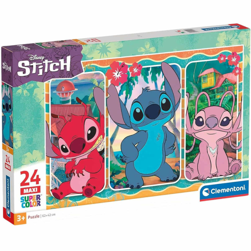 Puzle Disney Stitch Clementoni | Rompecabezas educativo 24 piezas ...