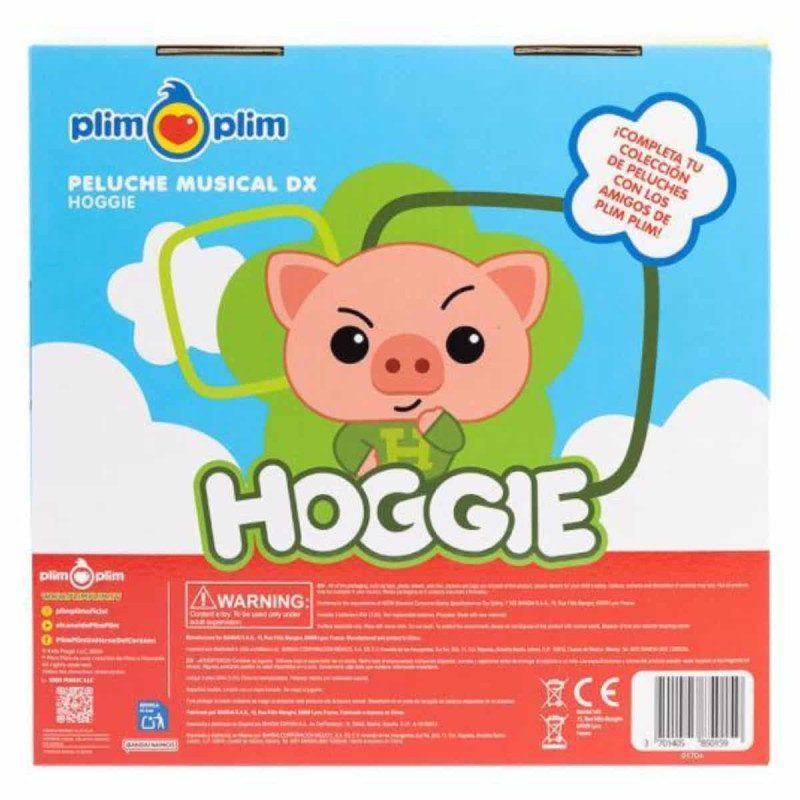 Peluche Musical Hoggie Plim Plim 30cm con canciones virales - hipergol.com