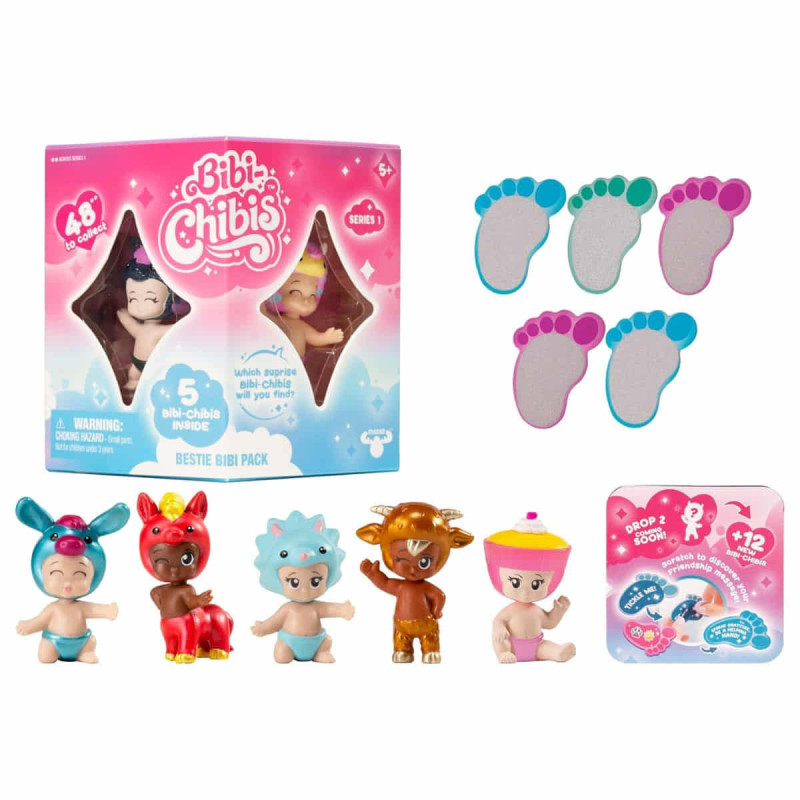 Pack 5 Bibi Chibis sorpresa con carta amistad y guía - hipergol.com