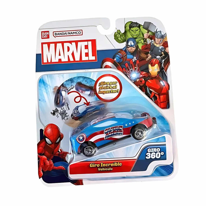 Coche Flip Cars Capitán América Marvel Giro 360º - hipergol.com