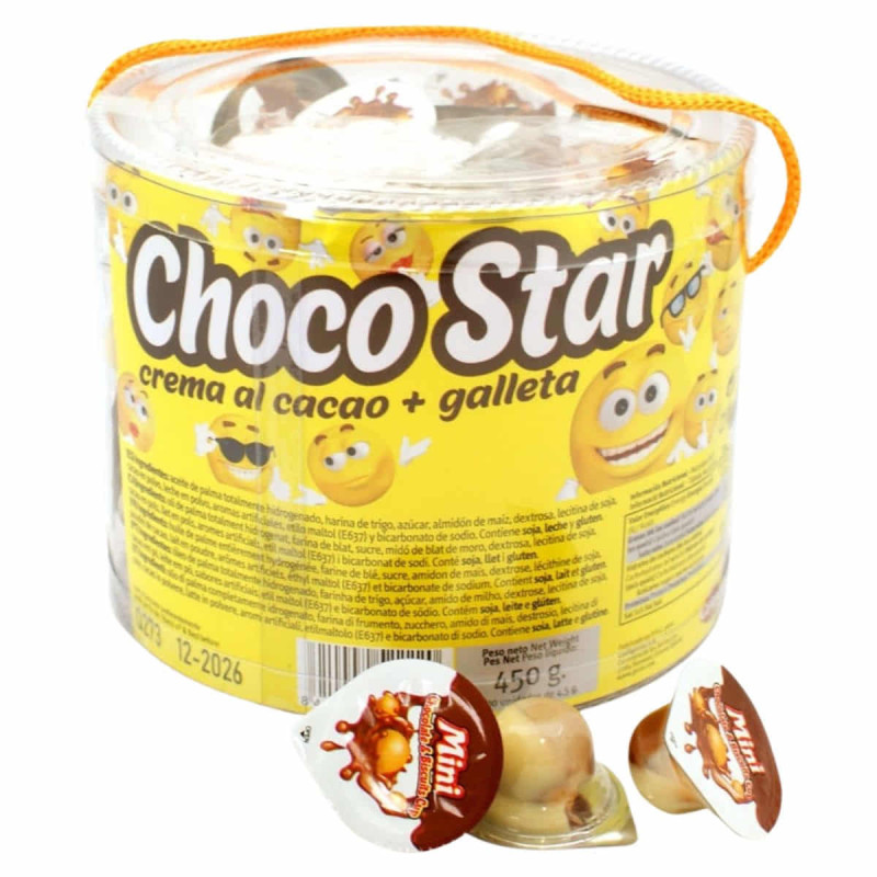 Choco Star crema cacao con galleta 100 unidades - hipergol.com